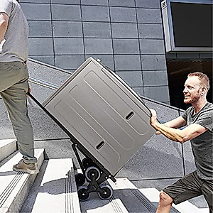 Heavy Duty Stair Climbing Cart 330lb Capacity Suitable for Small Refrigerators Washing Machines,All Terrain Portable Folding Stair Climber Hand Truck with 6 Wheels