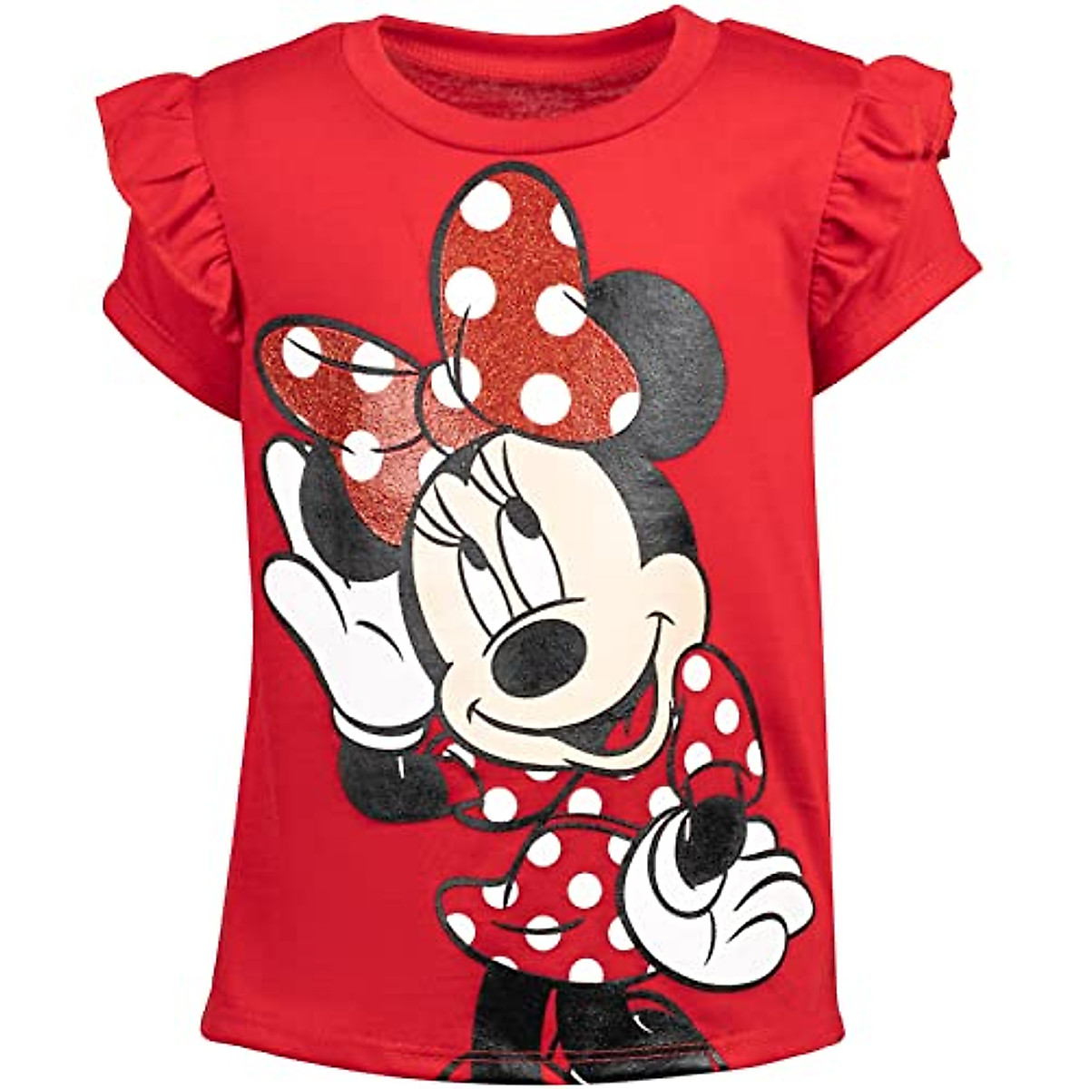 Disney Minnie Mouse Baby Girls Ruffle T-Shirt Legging Set Red/Black 18 Months
