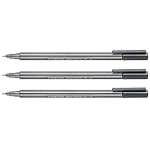 Staedtler Triplus Fineliner Pens gray color 3 Pcs./Pack