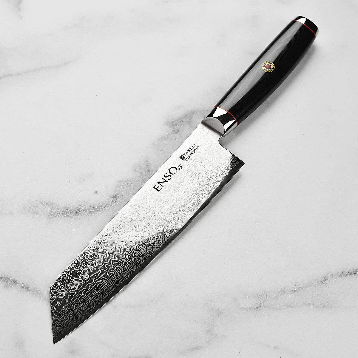 Enso SG2 Kiritsuke Knife - Made in Japan - 101 Layer Stainless Damascus, 8"