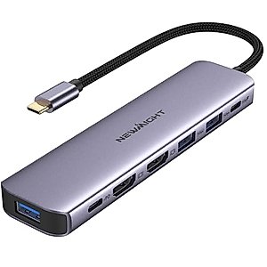 USB C Docking Station Dual HDMI Monitor, Newmight 7 in 1 USB C to Dual HDMI Adapter with 3 USB 3.0, PD 100W Charging, USB C 3.0, USB C Hub Multiport Adapter for Dell, HP, MacBook, iPhone 15 Series