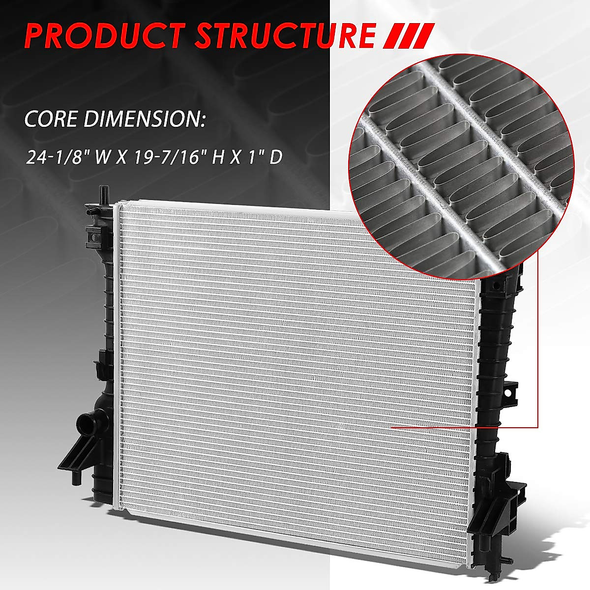Auto Dynasty DPI 2789 Factory Style 1-Row Cooling Radiator, Compatible with Ford Mustang 3.7L 3.9L 4.0L 4.6L 5.0L AT MT 05-14, Aluminum Core