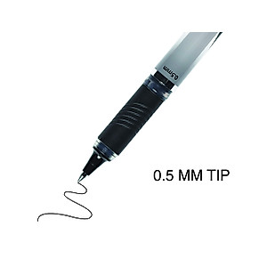 INC R2 PRECISION ROLLERBALL 0.5 MM Tip Ultra Fine Point 12 Count Comfort Grip R-2 Precision Pens with Free Flowing Liquid Ink for Smooth Writing, Premium Black Ink Pens for Home, School or Office