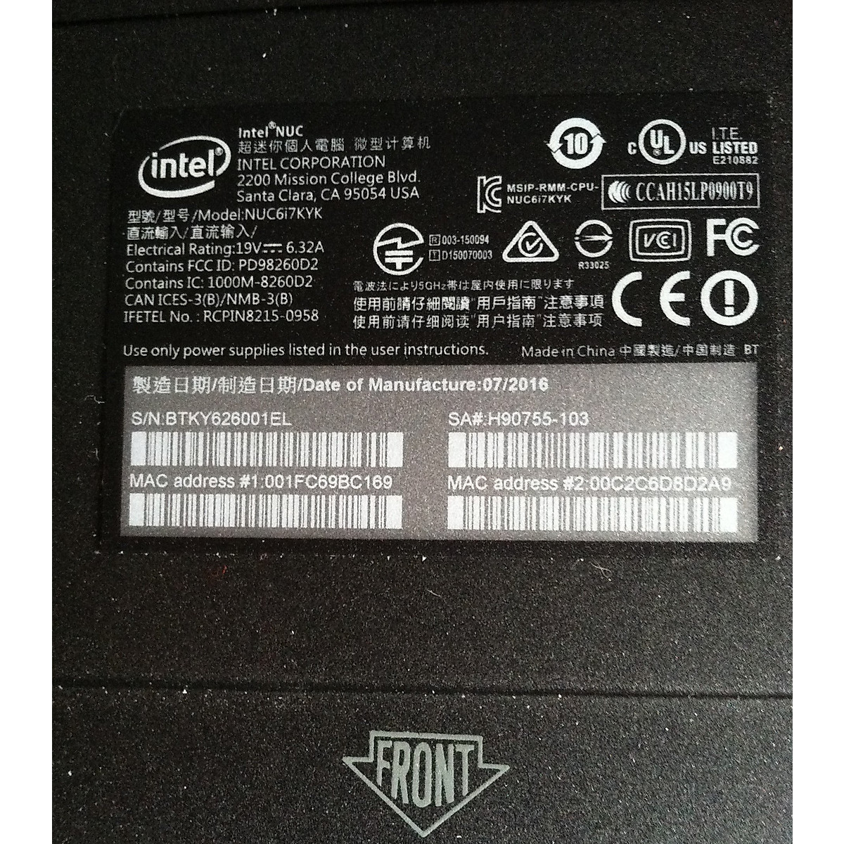 Intel NUC 6 Performance Kit (NUC6i7KYK) - Core i7, Add't Components Needed, 250GB, Windows 10, 8.1, 7