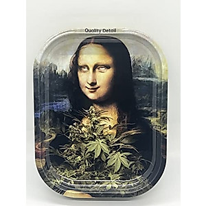 Quality Detail Premium Lisa Decor Metal Rolling Tray with Magnetic Lid 7x5 inch Perfect Backpack Size for on The go!