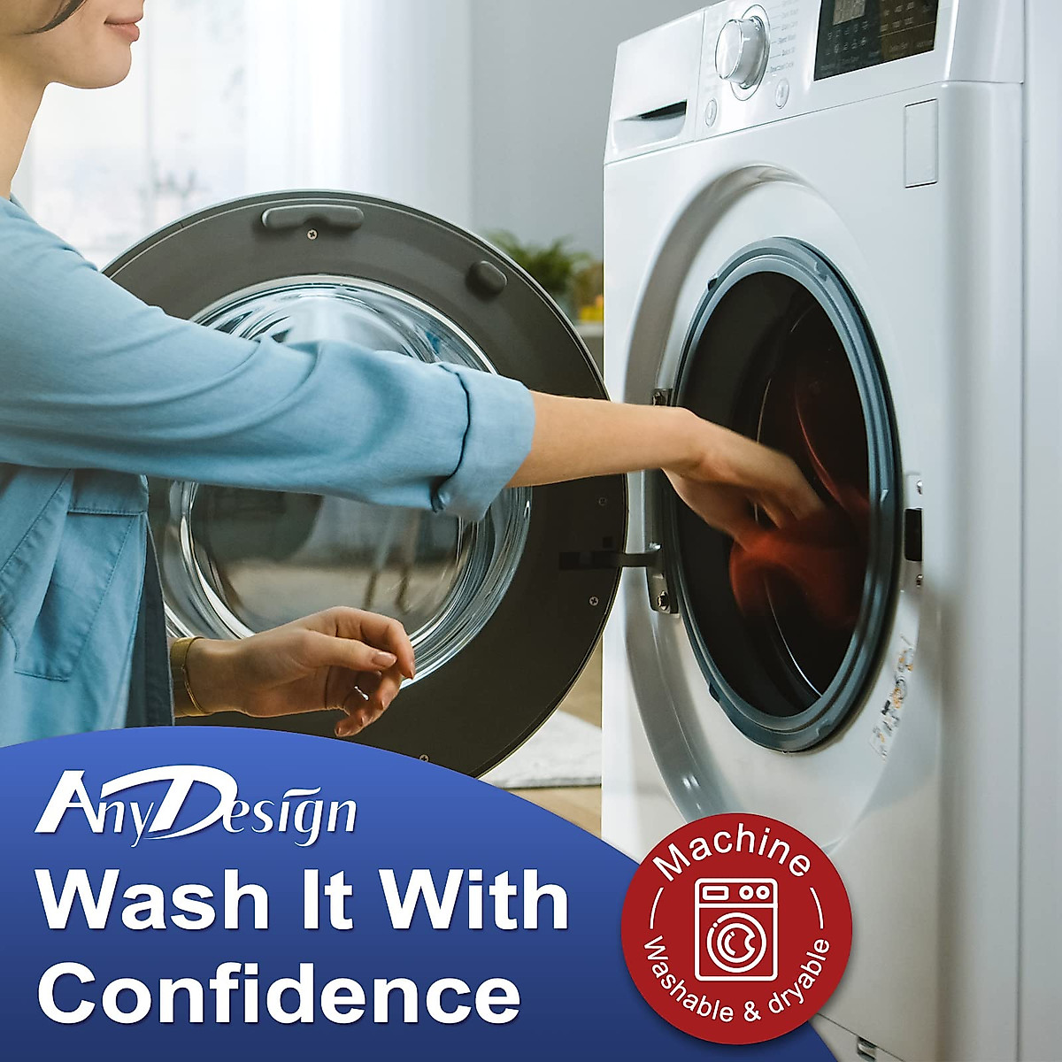 AnyDesign Happy 4th of July Kitchen Towel God Bless America Dish Towel 18 x 28in Patriotic American Flag Truck Flower Vase Hand Drying Tea Towel for Independence Day Memorial Day Cooking Baking, 2Pcs