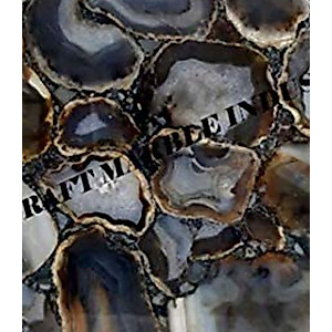 Natural Grey Agate Stone Round 30" x 30" Inch Coffee & Centre Table Top, Natural Grey Agate Stone Round Dining Table Top,Grey Agate Stone Meeting Room Table Top, Piece Of Conversation, Family HeirLoom