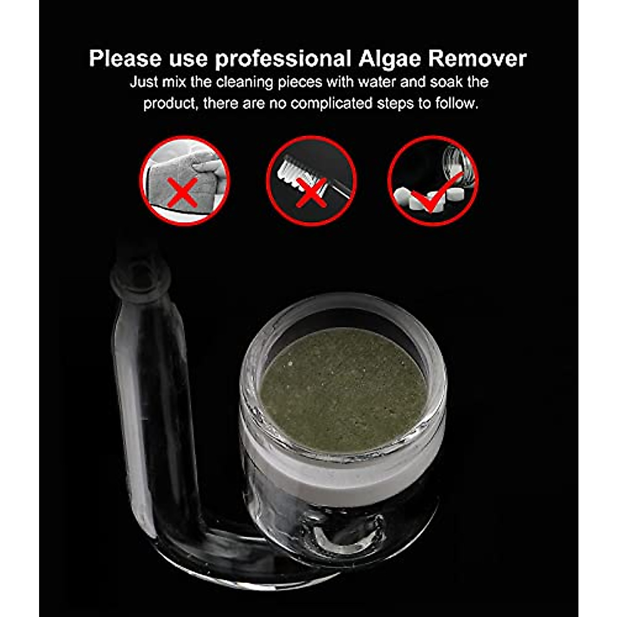 Clscea Aquarium Glass CO2 Diffuser Atomizer with U Tube Check Valve Suction Cup Premium Version