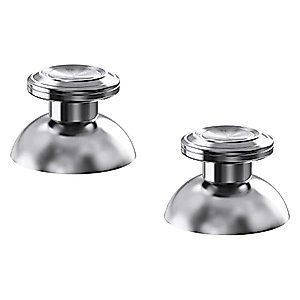 eXtremeRate Custom Silver Metal Thumbsticks for PS5 Controller, Replacement Aluminum Analog Stick Joystick for PS4 Controller - Controller NOT Included