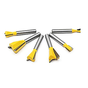 Meihejia 1/4 Inch Shank Dovetail Router Bit Set - 6 Sizes