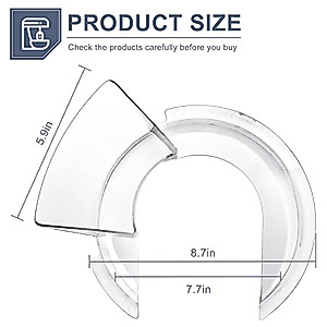 Kitchen Aid Pouring Shield KN1PS W10616906 Universal Pouring Chute and Prevent Splattering for 4.5 and 5 quart polished or brushed stainless steel Tilt-head stand mixer bowls Only