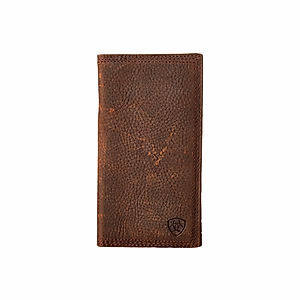ARIAT Men's Rowdy Rodeo wallets Triple Stitch, Brown, One Size