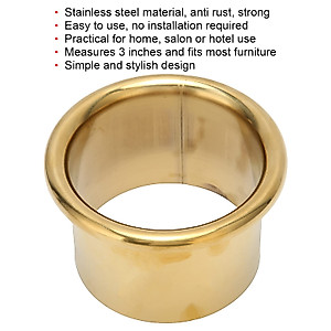 Bathroom Hair Dryer Holder, Proof Firm Stainless Steel Hair Dryer Stand for Bathroom Hotel, Hair Care Tools(Gold)