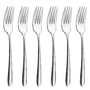 Csinos Dinner Forks Set,304 Stainless Steel Forks Table Flatware for Steak, Salad, Pasta, Set of 6