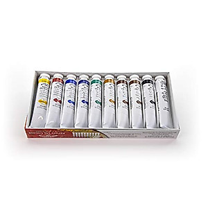 Winsor & Newton Artists' Oil Colour Paint Introductory Set, Ten 21ml Tubes, Crimson,Yellow,Green, 0.7 Fl Oz (Pack of 10)