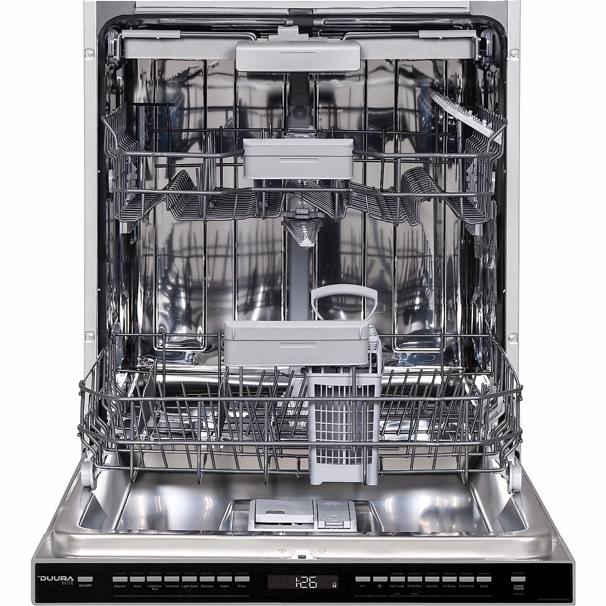 DUURA Elite DE1200DWDSS Dishwasher 24-Inch Built in with 6 Wash Options and 6 Automatic Cycles, Stainless Steel Construction, Electronic Control LED Display, Low Noise Rating, Metallic