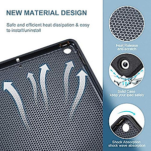 Keyboard Case for iPad 9th Generation 10.2 inch 2021, iPad 8th /7th Gen Case and Keyboard Detachable Wireless, 7 Color Backlight Tablet Keyboard with Slim Folio Case, Built-in Pencil Holder Black