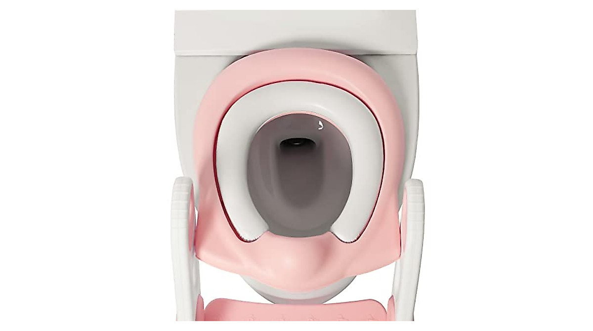 Fedicelly Kids Potty Training Seat with Step Stool - Pink