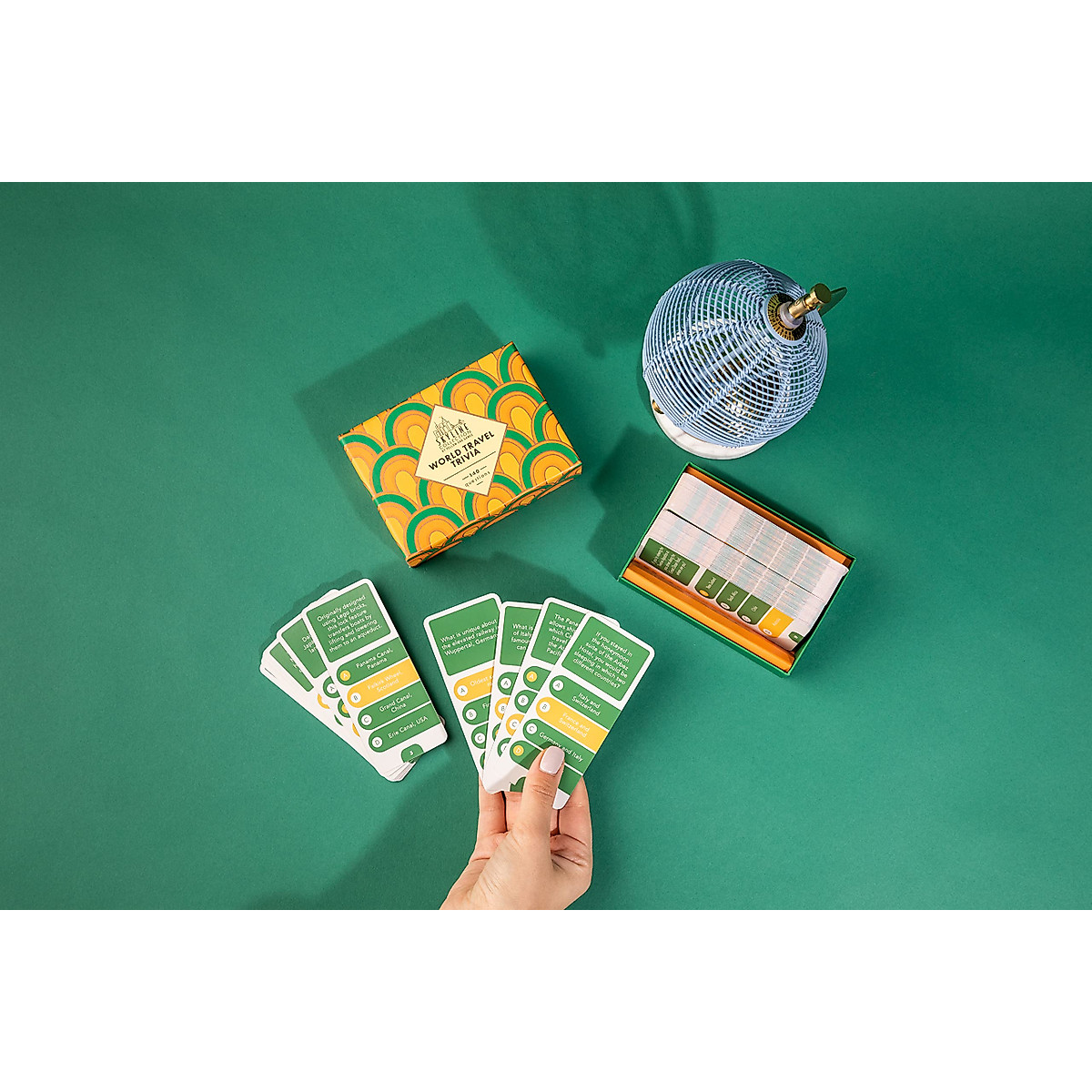 Yellow Cab Games Skyline Collection Trivia - World Travel Trivia, 140 Question Cards - Game Night Entertainment for Families & Friends, 2+ Players