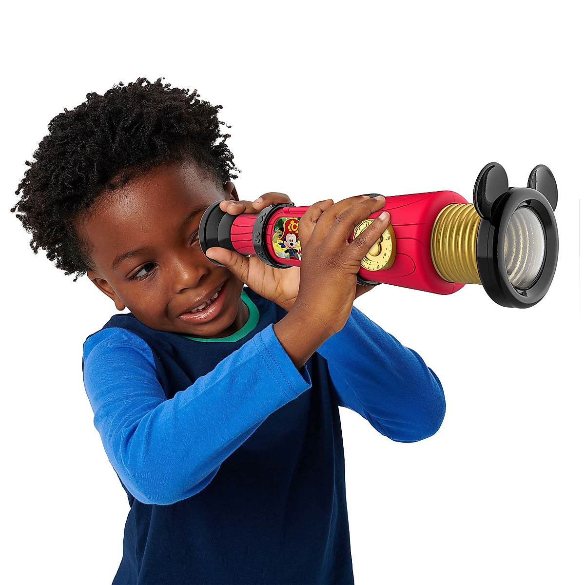 Disney Junior Mickey Mouse Adventure Spyglass with Sounds, Pirate Dress Up and Pretend Play, Kids Toys for Ages 3 Up by Just Play