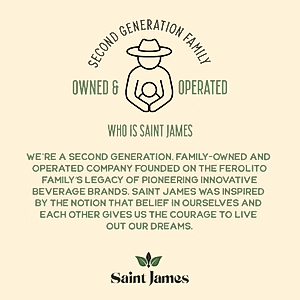 Saint James Iced Tea | Passion Fruit & Peach Organic Green Tea | Organic, Non-GMO Green Tea, 12 Pack (16.9oz each)