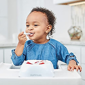NumNum Starter Kit | Baby Bowl and Spoons Set (Stage 1 + Stage 2) | BPA Free Silicone Toddler Feeding Supplies | Baby Led Weaning Bowl and Baby Utensils For Kids Ages 6 Months+