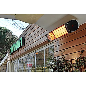 Briza Infrared Electric Patio Heater - Indoor/Outdoor Heater - Portable Wall/Garage Heater - 1500W - use with Stand - Mount to Ceiling/Wall)