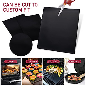 Oven Liners for Bottom of Electric Gas Oven - 2 Pack Large Heavy Duty Oven Mat, Heat Resistant Oven Liners for Bottom of Electric Oven, 15.74"x 23.6". (2PACK)