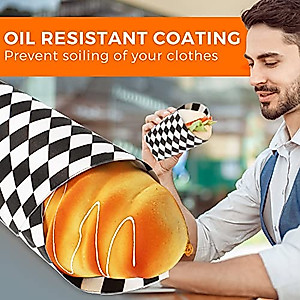 Spakon 1000 Sheets Wax Deli Paper Sheets for Food 12 x 12 inch Checkered Dry Waxed Deli Paper Sheet for Sandwich Paper Liner, Food Basket Liners, Food Wrapping (Black-White)