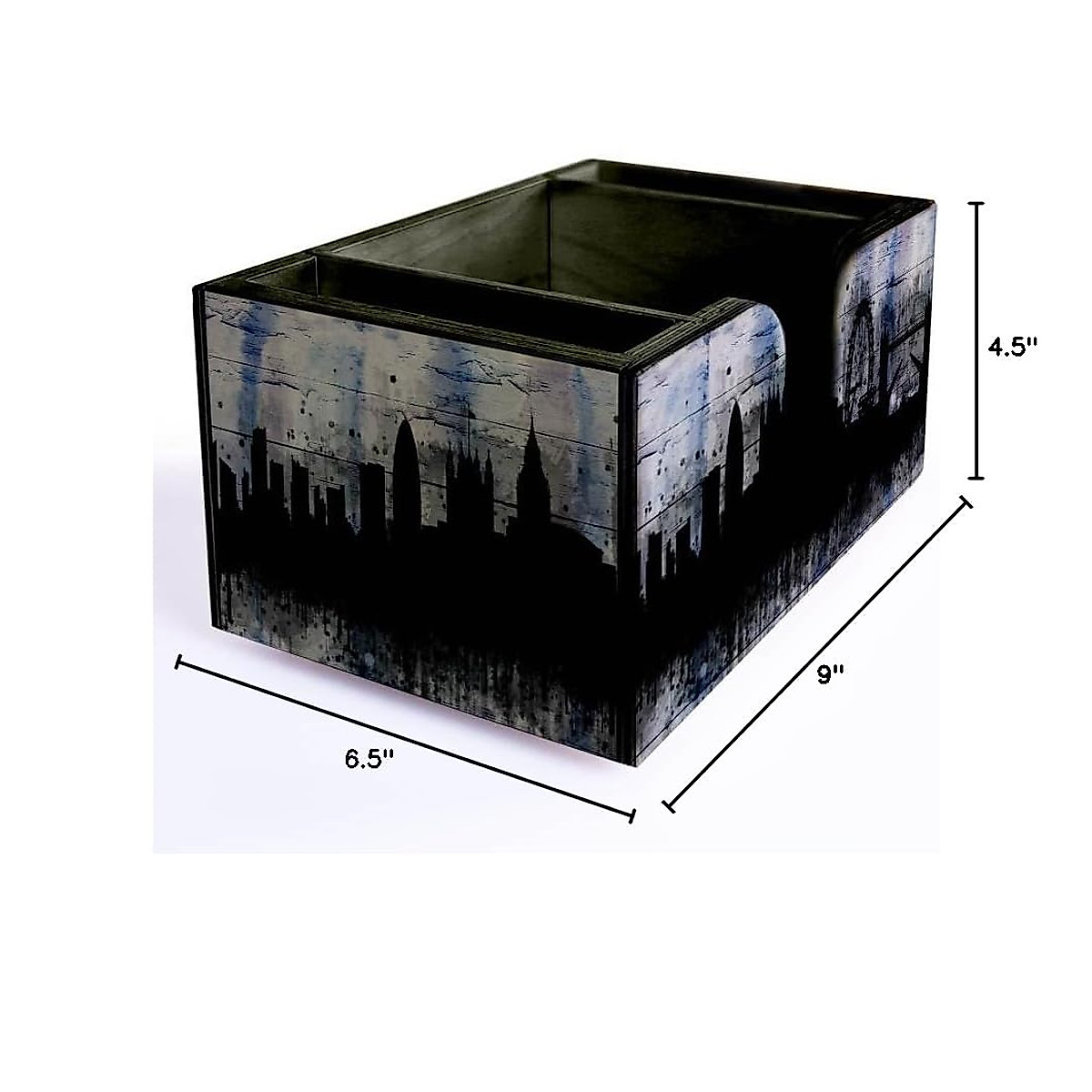 Bar Caddy - City Scene Design - 3 Compartment Caddy