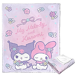 Northwest My Melody Silk Touch Throw Blanket, 50" x 60", Pastel Pals