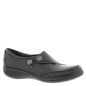 Clarks womens Ashland Lane Q Slip On Loafer, Black, 8.5 US