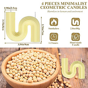 4 Pcs Aesthetic Candle Decorative Candles Minimalist Twist Shaped Candle Trendy Room Decor Candles Soy Wax S Shape Candle Lasting Relaxation Candle for Thanksgiving Fall Wedding Birthday Spa Yoga