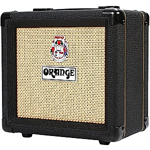 Orange Amp Micro Dark Terror MD20 Hybrid Amp Head Mini Stack Combo Bundle with PPC108 1x8 in Black Speaker Cabinet, Pig Hog Woven Guitar Cable 10ft, Speaker Cable and Liquid Audio Polishing Cloth