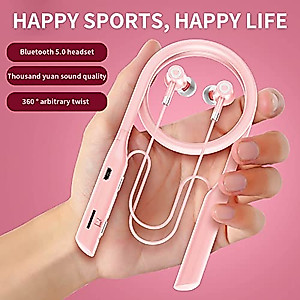 #Q9YgU6 Wireless Bluetooth Headset Neck Wear Sports Stereo Pluggable Card with Large Capacity Pluggable Cartoon