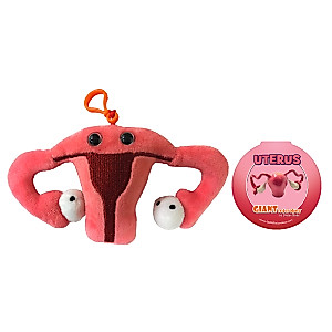 GIANTmicrobes Uterus Plush Keychain, Uterus Stuffed Animal, Uterus Gifts, Uterus Plush Toy, Hysterectomy Gifts, Endometriosis Gifts, Gynecologist Gifts,Obgyn Gifts, Feminist Gifts, Fertility Gift