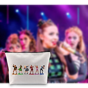 G2TUP The Musical Queens Inspired Gift British History Cosmetic Bag Makeup Bag Musical Theater Fan Gift (British History White Bag)