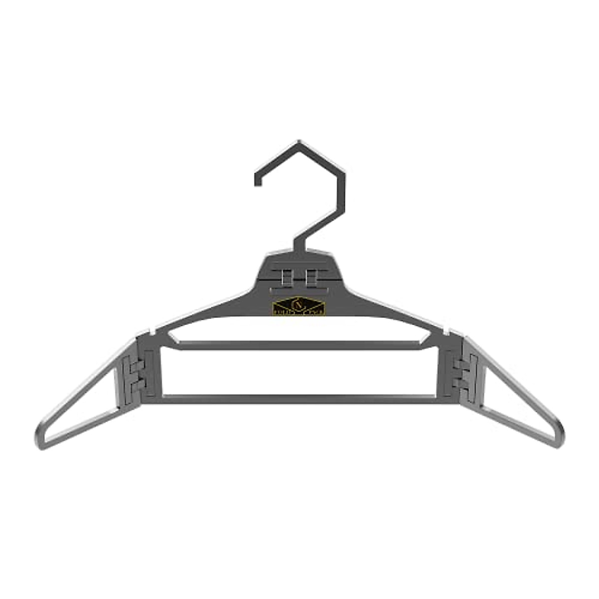 FOLD-N-PACK SMART HANGER (Gun Metal Grey) Save Precious time on Packing, Folding Clothes, Travelling with Our Foldable Hanger That fits Perfectly into Carry on Luggage.