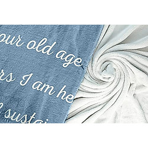 Scripture Blanket with Bible Verse from Isaiah 46:4 - Quarry Gray Luxuriously Soft 50"x65" Inspirational Throw Blanket - Lightweight Flannel Fleece Blanket