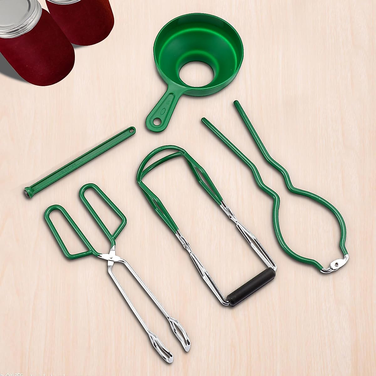 Fulgutonit Stainless Steel 21.5QT Water bath Canning Pot with Rack & Lid, Canning Supplies Starter Kit and 6 Pieces Canning Tools Set, Water bath Canner for Beginner