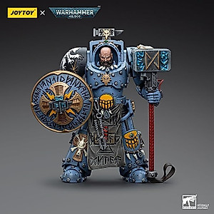 Pipigirl JoyToy 40K Genuine License 1:18 Soldier, Space Wolves Arjac Rockfist, 4inch Models Action Figures Kits (Arjac Rockfist), (JT6878)