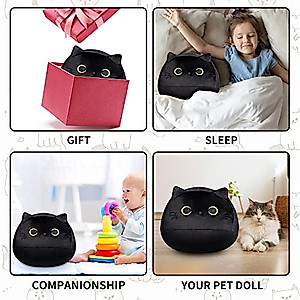 Black Cat Plush Black Cat Pillow, Halloween Pillow Cat Plush Anime Plush Halloween Home Decoration (Black)