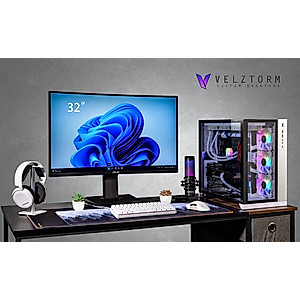 Velztorm Lux Lyte Custom Built Gaming Desktop PC (AMD Ryzen 9-5900X 12-Core, GeForce RTX 4090 24GB, 16GB RAM, 1TB PCIe SSD + 1TB HDD (3.5), Wifi, USB 3.2, HDMI, Bluetooth, Display Port, Win 10 Home)