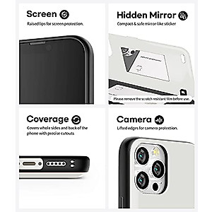 GOOSPERY Magnetic Door Bumper Compatible with iPhone 13 Pro Case, Card Holder Wallet Case, Easy Magnet Auto Closing Protective Dual Layer Sturdy Phone Back Cover - White
