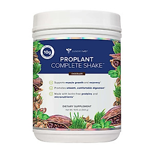 Gundry MD® Pro Plant Complete Shake™ High-Fiber Plant Protein Blend, 20 Servings (Chocolate)