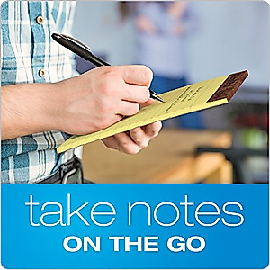 TOPS The Legal Pad Writing Pads, 5" x 8", Jr. Legal Rule, Canary Paper, 50 Sheets, 5 Pack (75017)