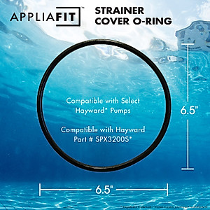 AppliaFit Strainer Cover O-Ring Compatible with Hayward SPX3200S for Hayward Tristar and EcoStar Pool Pumps (1-Pack)