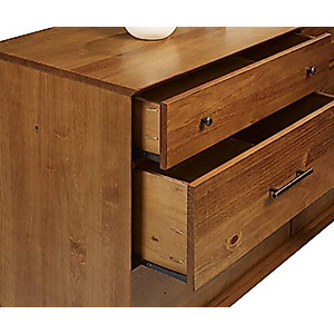 Camaflexi Mid-Century Solid Wood Dresser / 6 Drawers/Castanho Finish