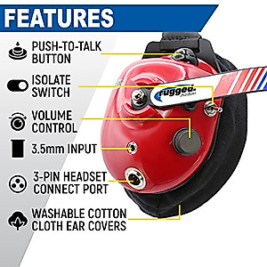 Rugged NASCAR Linkable Behind The Head Headsets for Race Fan Racing Radios Electronics Communications – Connects to Scanners