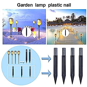16 Pcs Path Light Replacement Plastic Stakes Ground Solar Torch Light Spikes for Garden Lamps Small Size